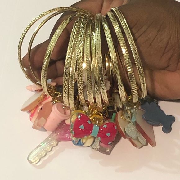 Hand Crafted | Jewelry | Kids Charm Bangles 2 Charms 2 Bangle | Poshmark